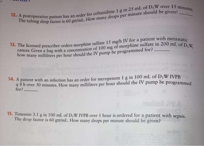 Solved DIRECTIONS: The IV fluid order is listed in the | Chegg.com