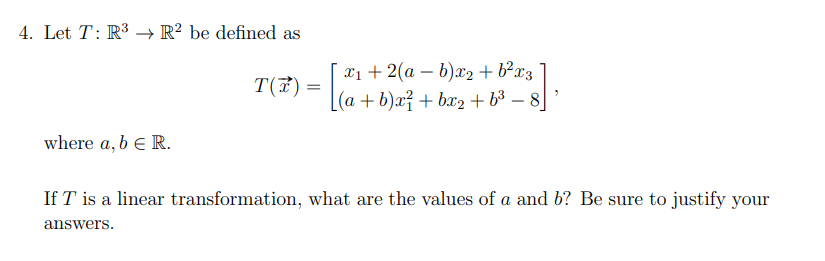 Solved Let T:R3→R2 ﻿be defined | Chegg.com