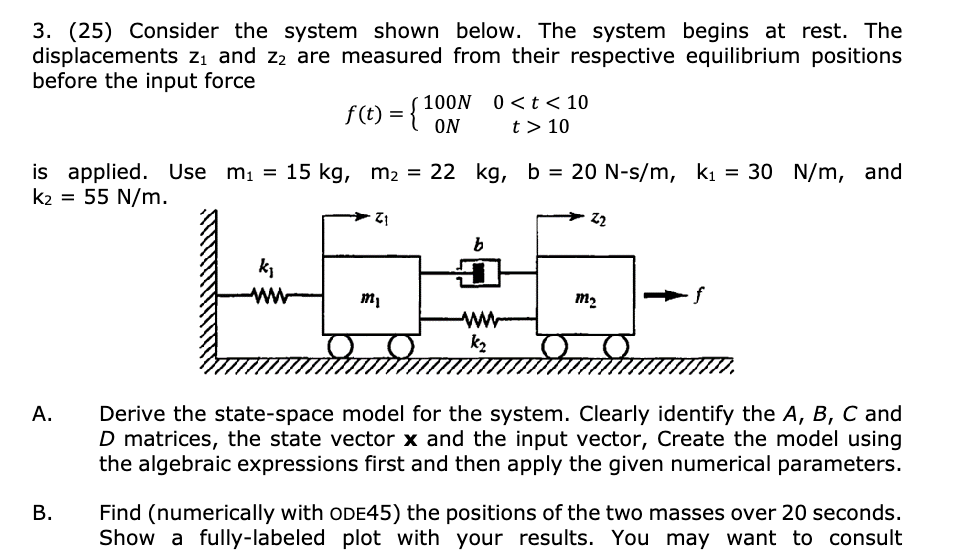 Solved (25) ﻿Consider the system shown below. The system | Chegg.com