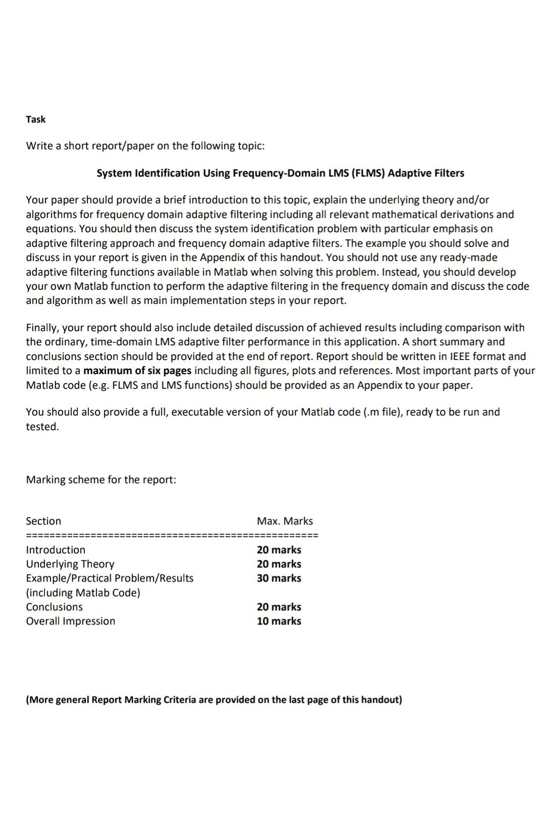 Solved Task Write A Short Report paper On The Following Chegg