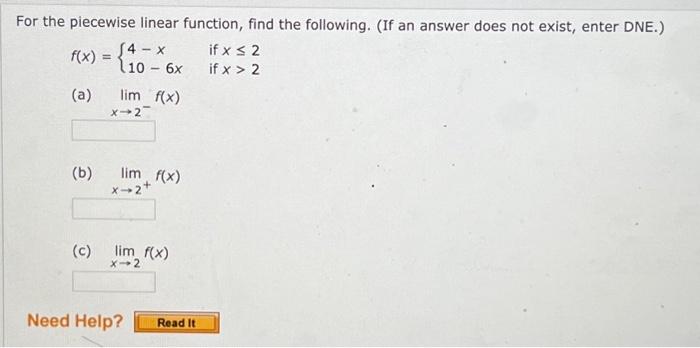 Solved For the piecewise linear function, find the | Chegg.com