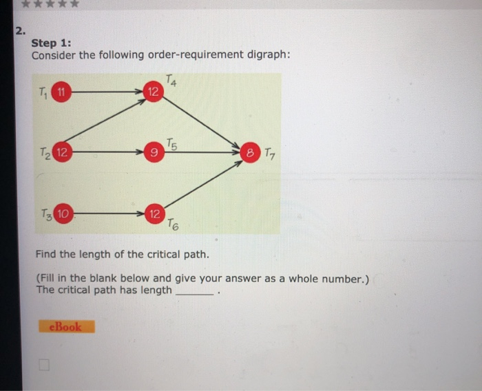 Step 1: Consider the following order-requirement | Chegg.com
