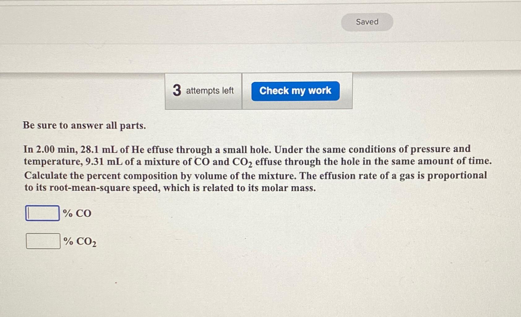 Solved 3 ﻿attempts leftBe sure to answer all parts.In | Chegg.com