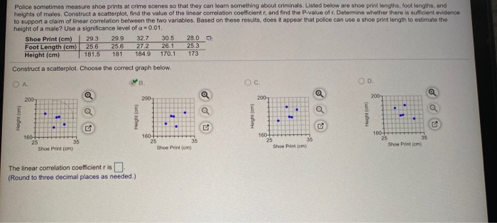 Solved Q1The linear correlation coefficient r=the test | Chegg.com