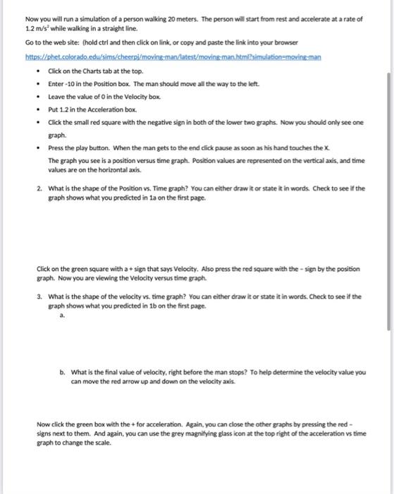 Solved PHYS 1100 Lab2 1-Dimensional Motion with Increasing | Chegg.com