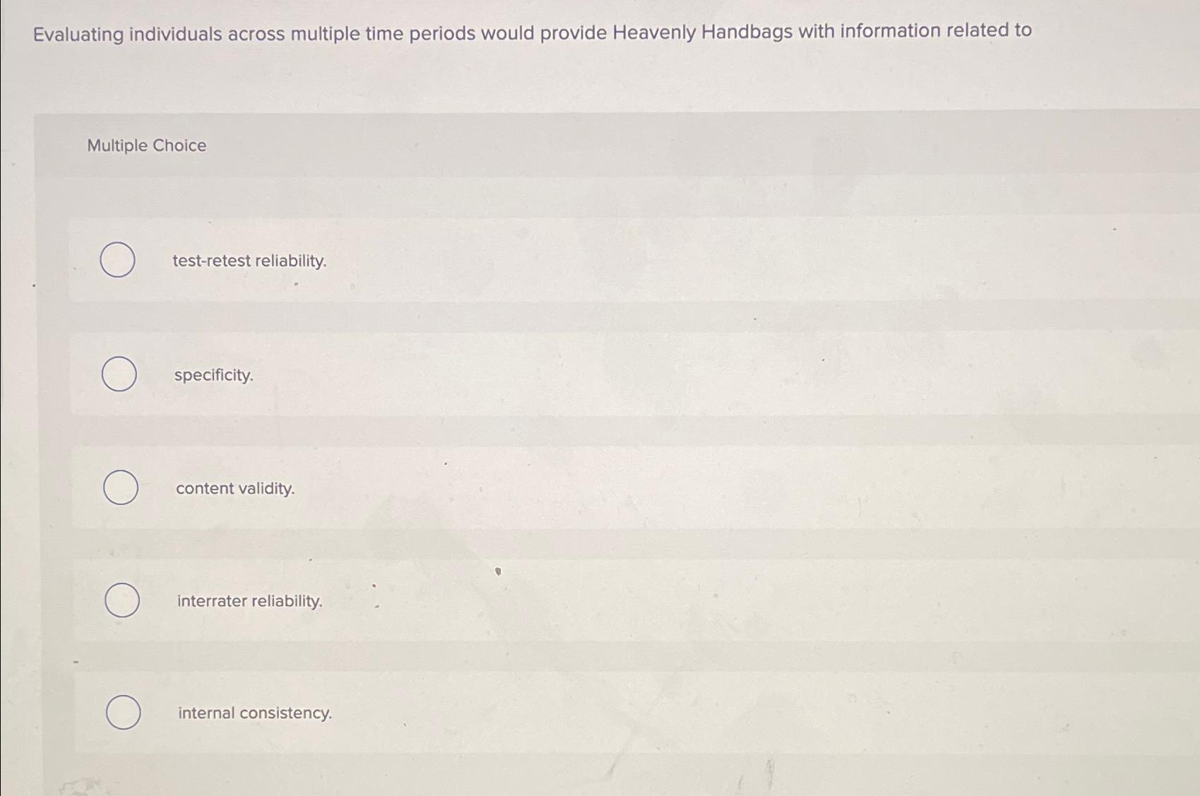 Solved Evaluating Individuals Across Multiple Time Periods