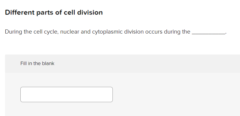 Solved Different parts of cell divisionDuring the cell | Chegg.com