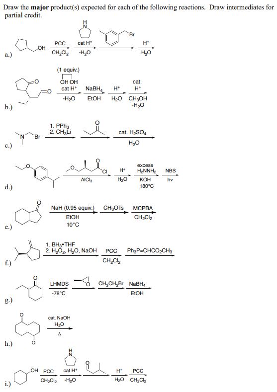 Solved Draw the major product(s) ﻿expected for each of the | Chegg.com