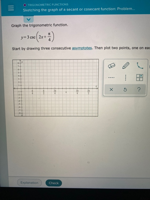 Solved O TRIGONOMETRIC FUNCTIONS Sketching the graph of a | Chegg.com