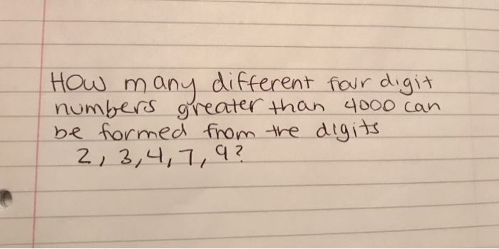 Solved How many different four digit numbers greater than | Chegg.com