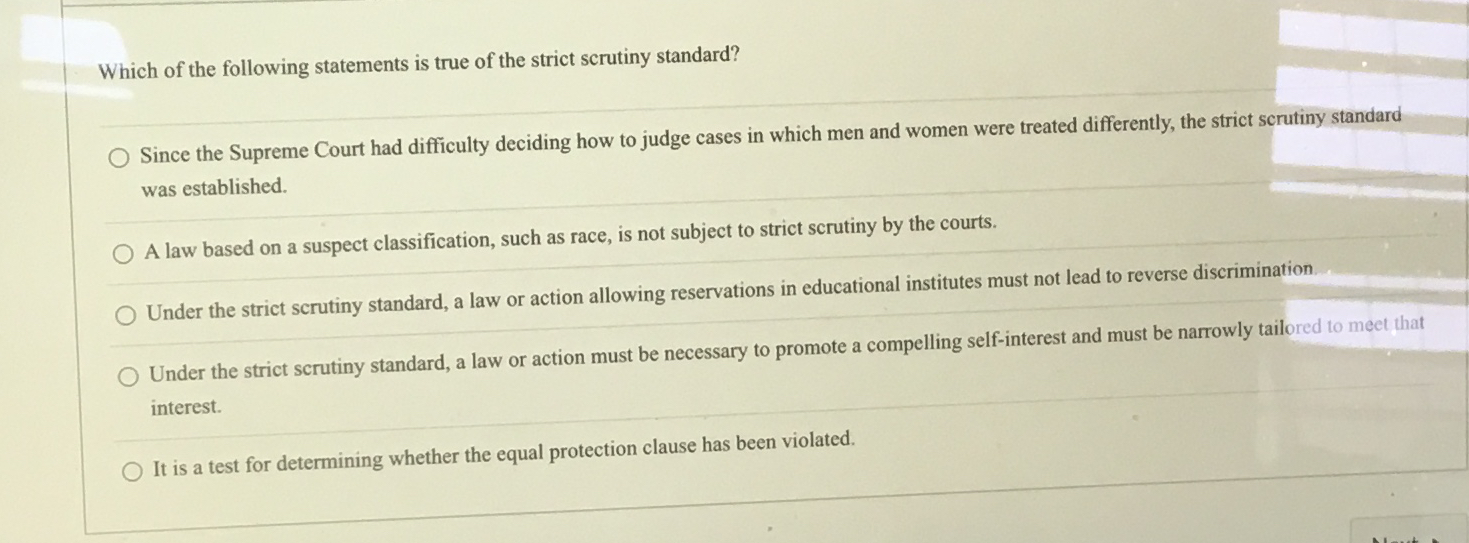 Solved Which of the following statements is true of the | Chegg.com