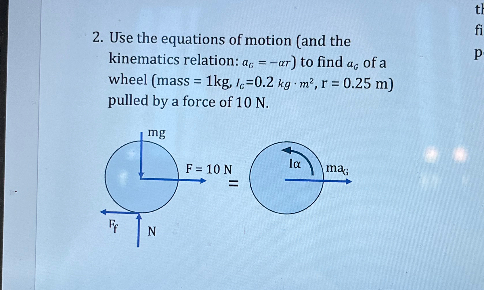 Solved Use the equations of motion (and the kinematics | Chegg.com