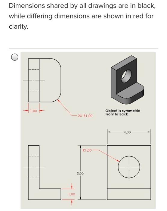Solved Select the most appropriately dimensioned | Chegg.com