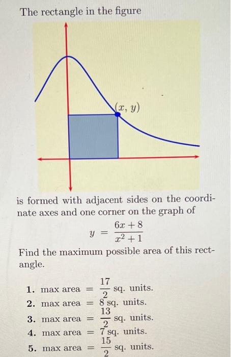 Solved The rectangle in the figure is formed with adjacent | Chegg.com