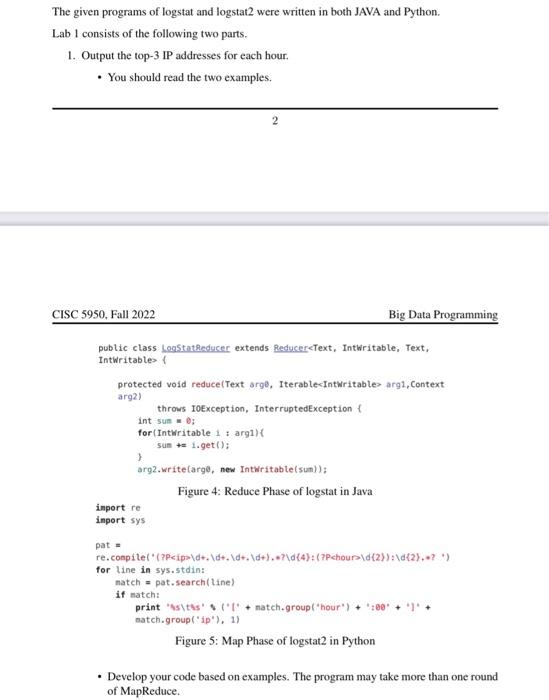 The given programs of logstat and logstat2 were | Chegg.com