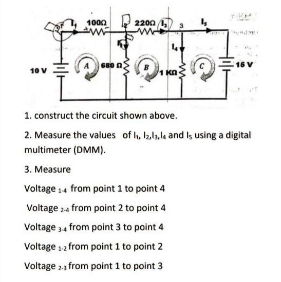 [Solved]: 1. construct the circuit shown above. 2.