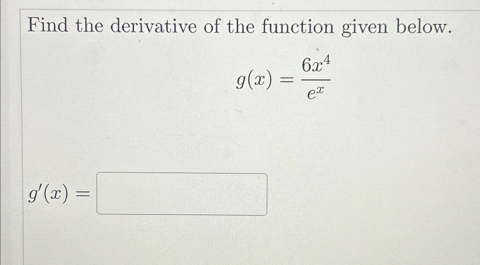 Solved Find the derivative of the function given | Chegg.com