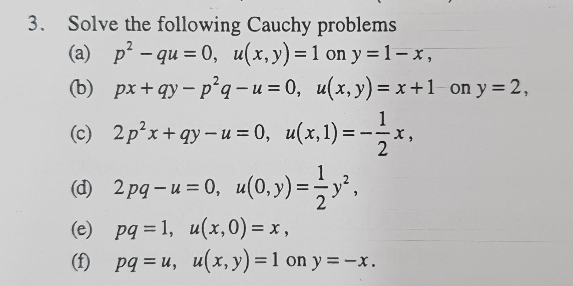 Solved Solve the following Cauchy problems (a) | Chegg.com