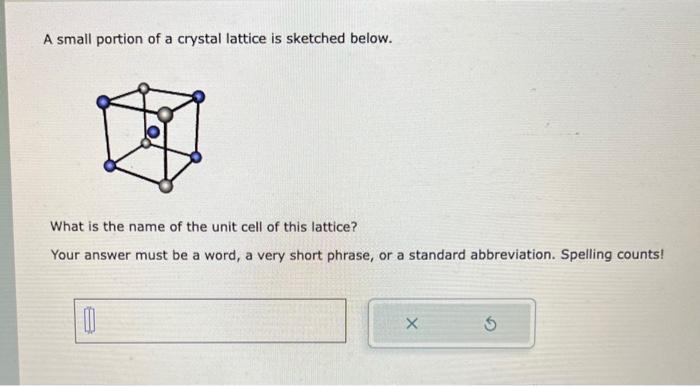 Solved A small portion of a crystal lattice is sketched | Chegg.com