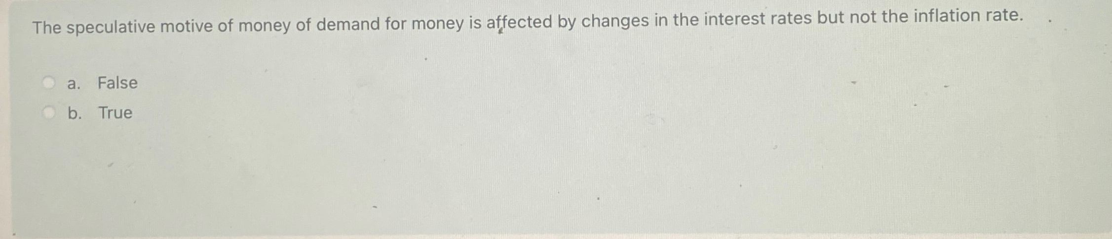 Solved The speculative motive of money of demand for money | Chegg.com