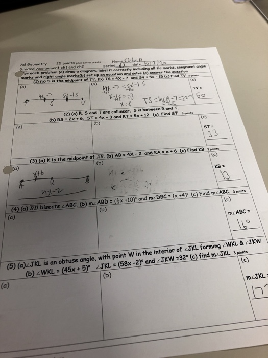 Solved Ad Geometry 25 points are creat Nang Oder Graded | Chegg.com