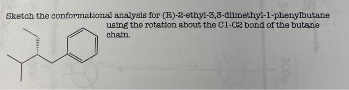 Solved Sketch the conformational analysis for | Chegg.com