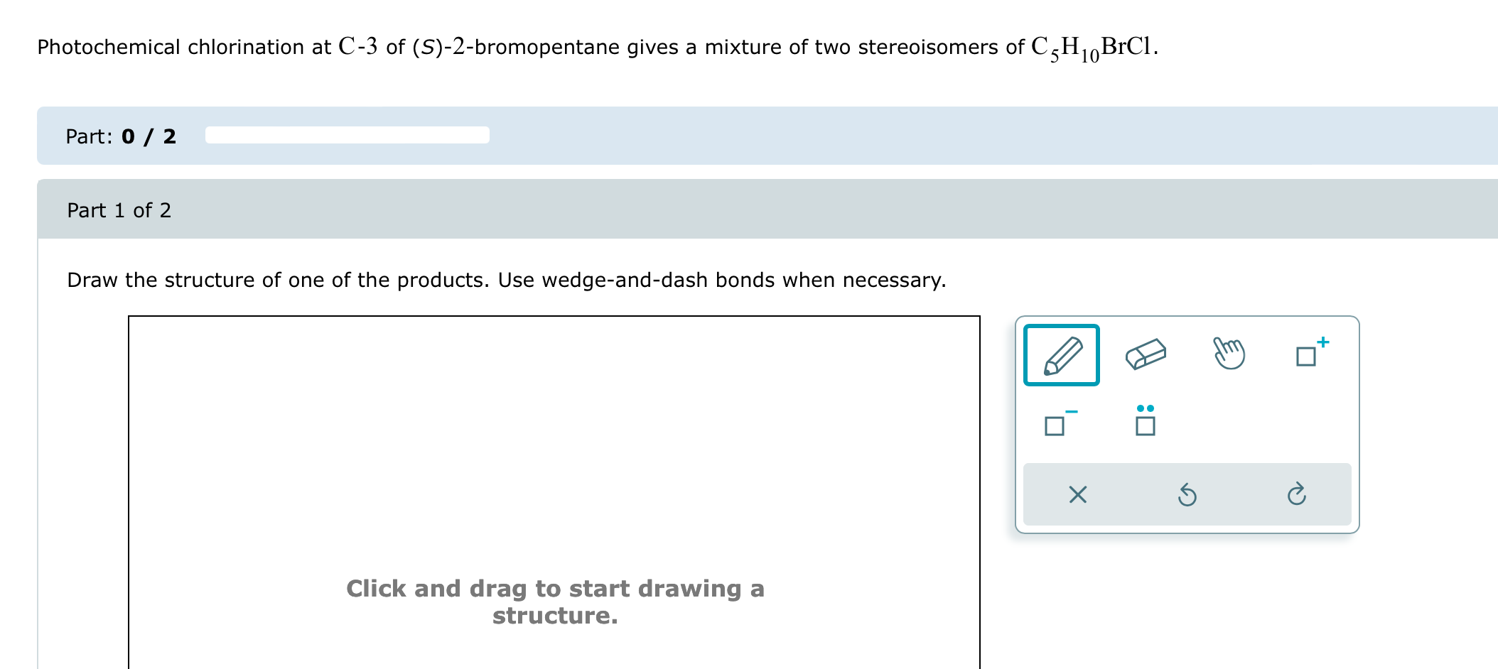 Solved Photochemical chlorination at C-3 ﻿of | Chegg.com