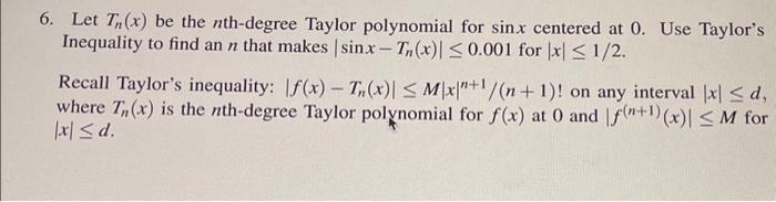 Solved 6. Let \\( T_{n}(x) \\) be the \\( n \\) th-degree | Chegg.com