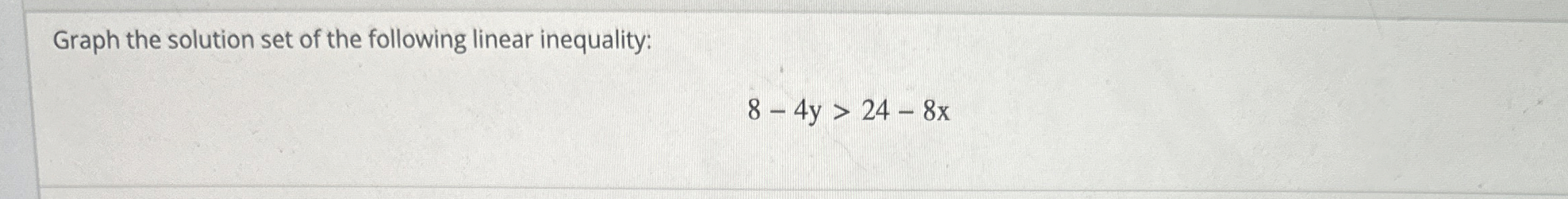 Graph the solution set of the following linear | Chegg.com