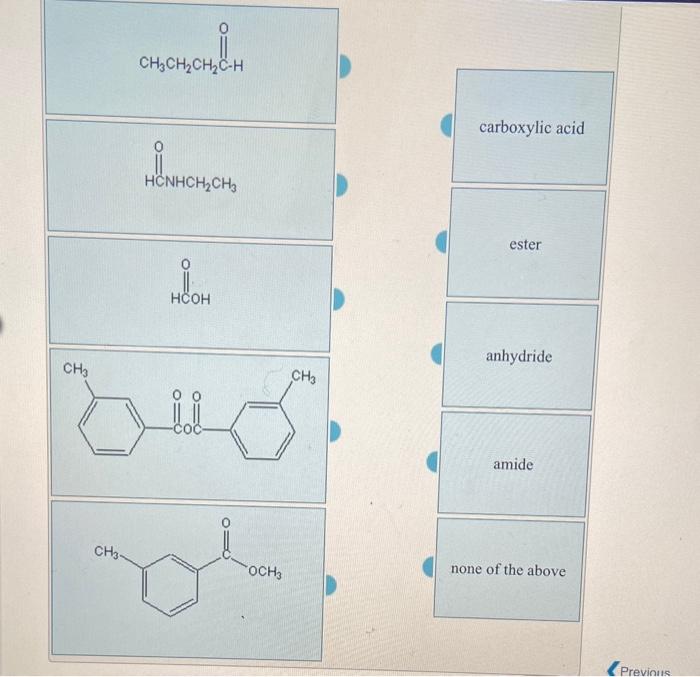 Solved Match each structural formula on the left to a | Chegg.com
