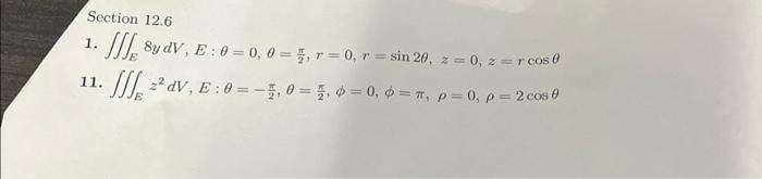 Solved Section 12.6 1. | Chegg.com