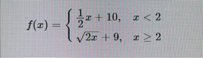 Solved f(z) x + 10, x