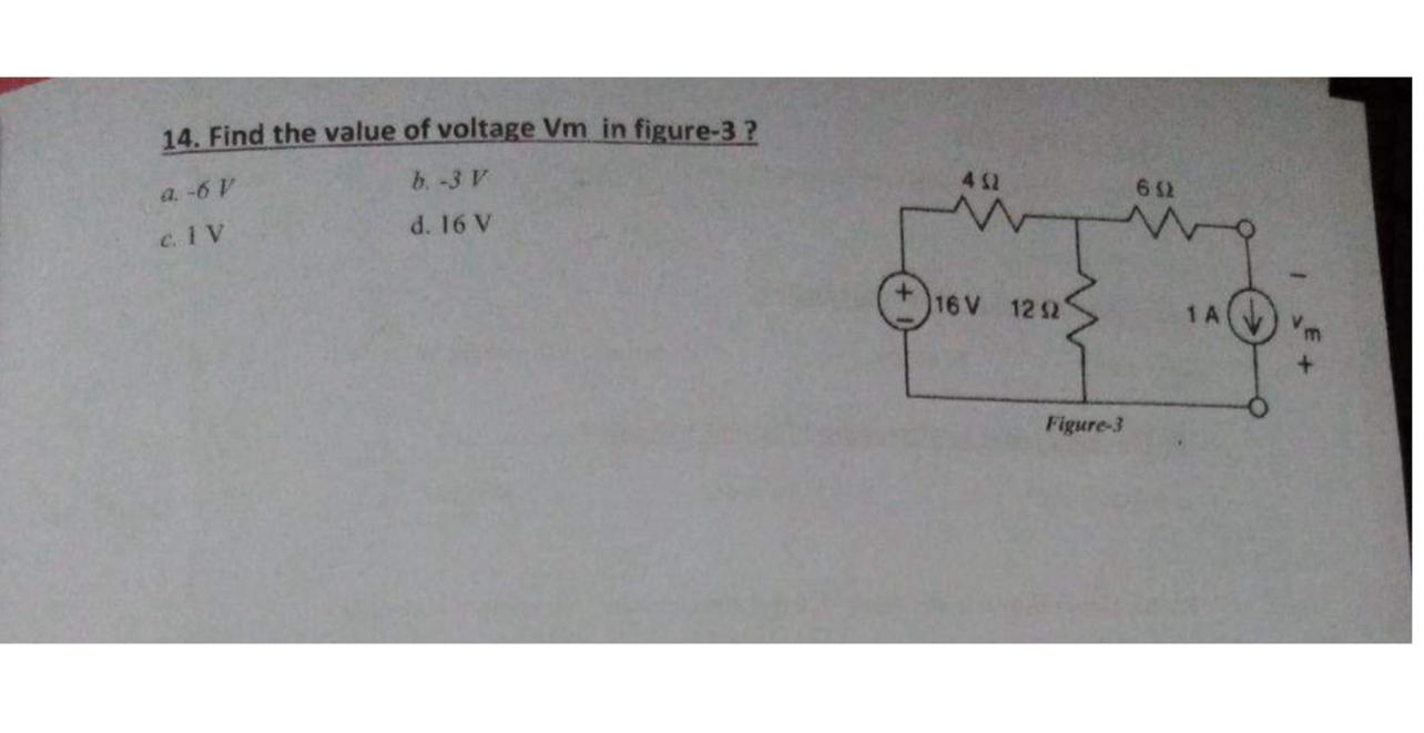 Solved Find the value of voltage Vm ﻿in | Chegg.com