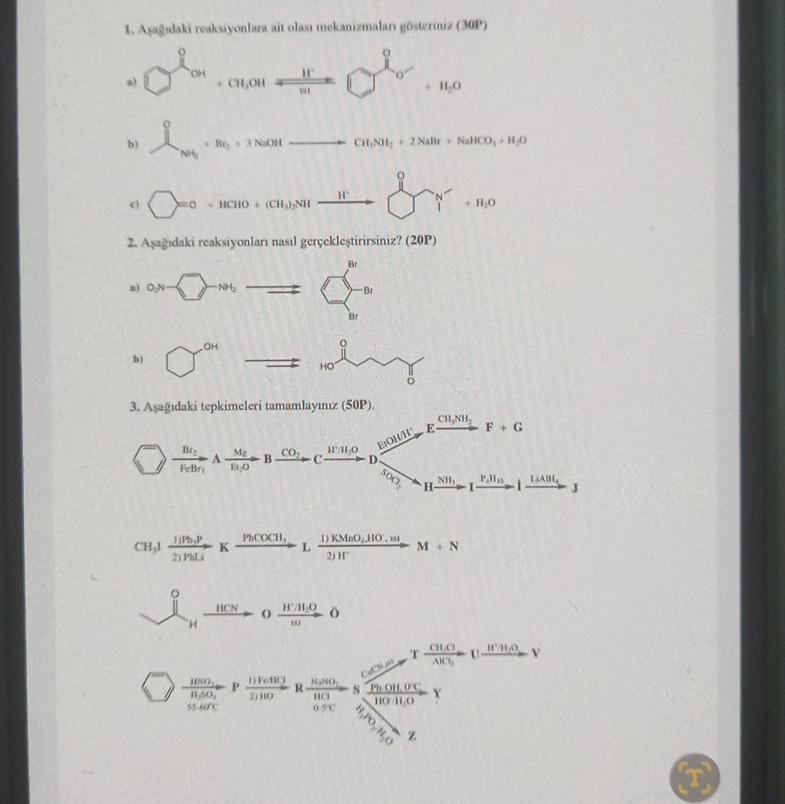 Apaghaki reakeyonlara ait olas mekanizmalar | Chegg.com