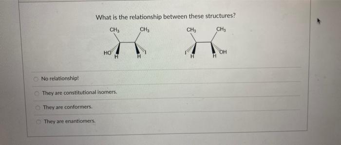 Solved what is the relationship between these structures | Chegg.com