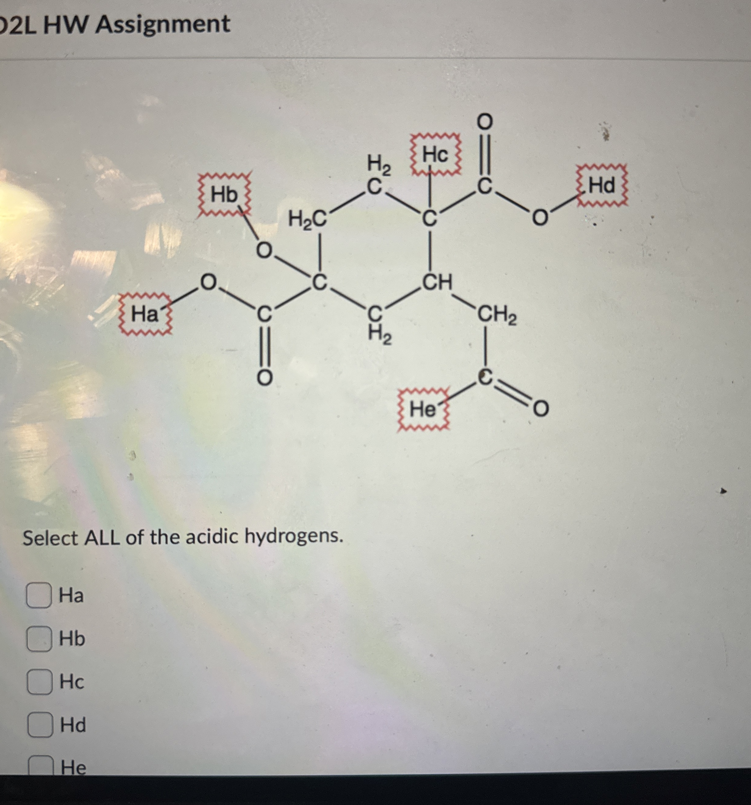 Solved 2L HW AssignmentSelect ALL of the acidic | Chegg.com