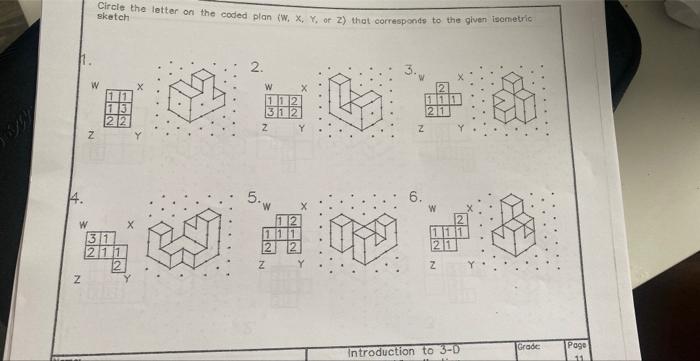 Solved Circle the letter on the coded plan (W,x;Y, or z ) | Chegg.com