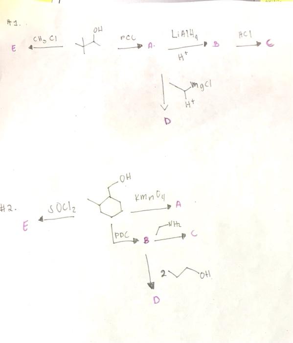 Solved complete the reaction map by providing the major | Chegg.com
