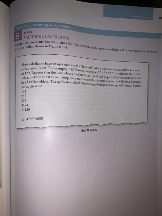 Solved Programming Assignments Case Programa 5 FACTORIAL | Chegg.com