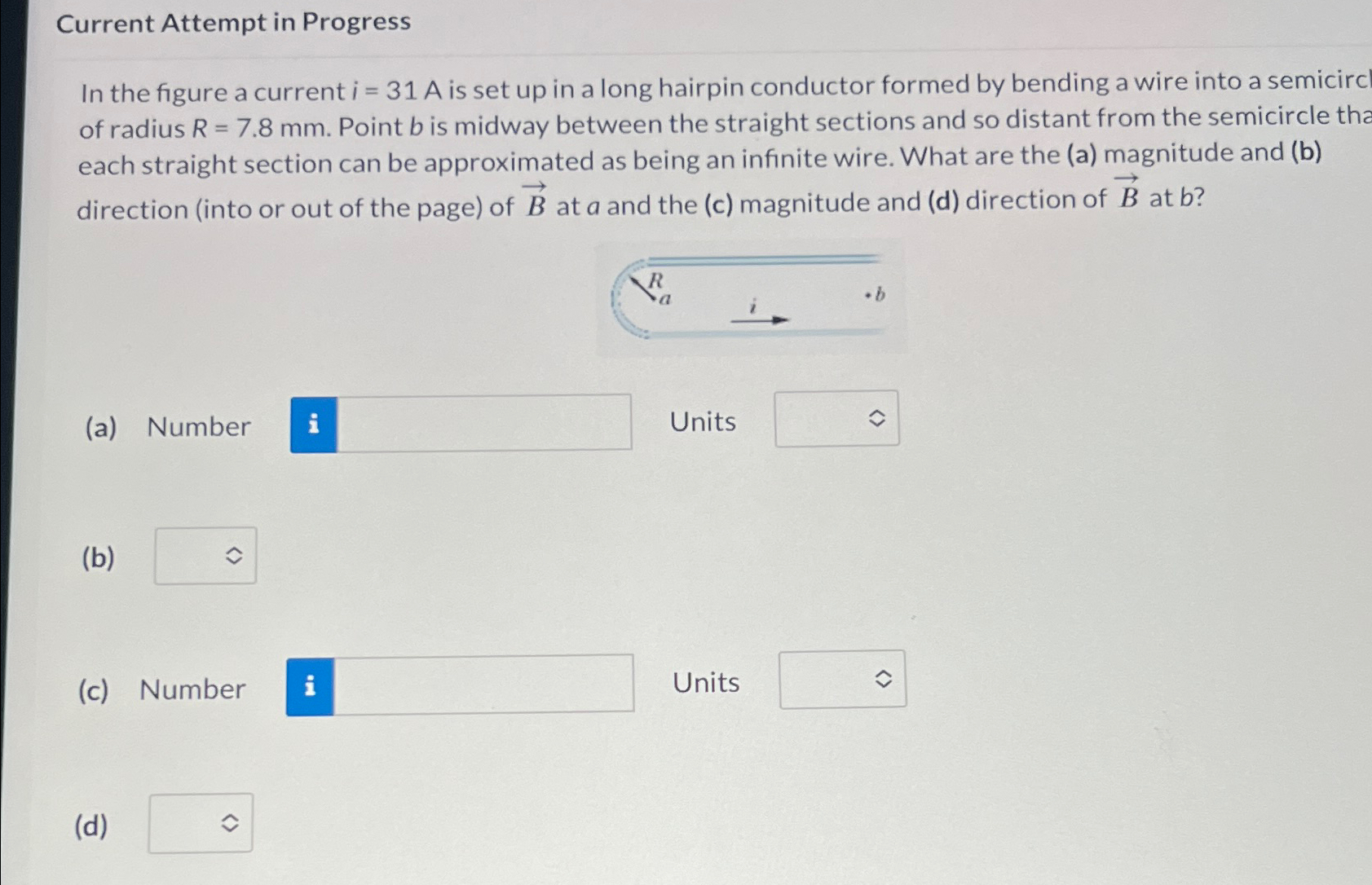 Solved Current Attempt in ProgressIn the figure a current | Chegg.com