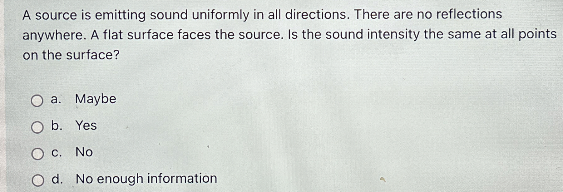 Solved A source is emitting sound uniformly in all | Chegg.com