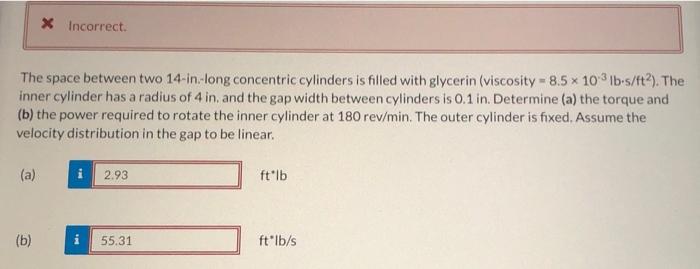 Solved The space between two 14-in.-long concentric | Chegg.com