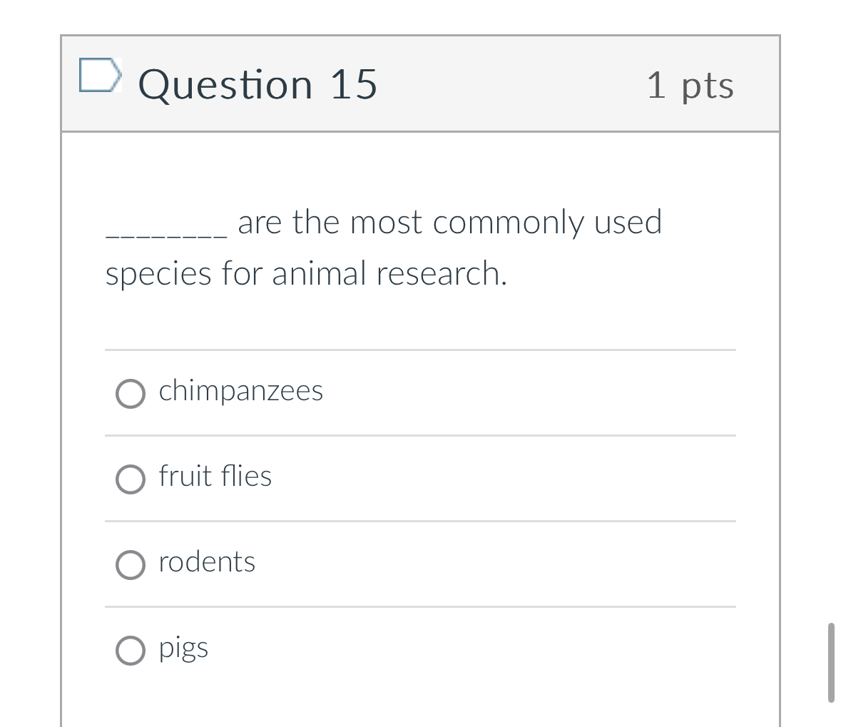 Solved Question 151 ﻿ptsare the most commonly used species | Chegg.com