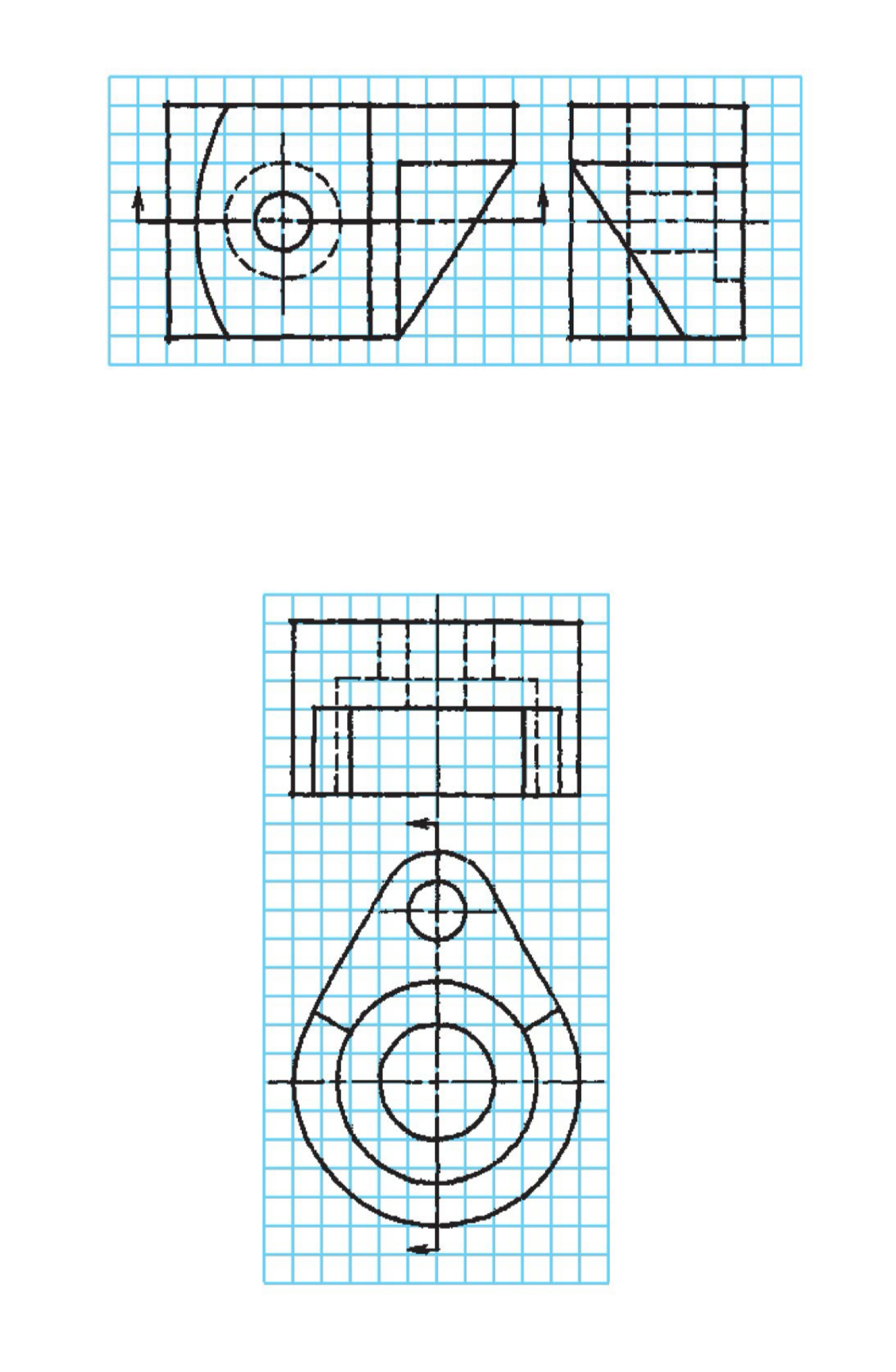 Solved Draw the shown views and missing secon views as | Chegg.com