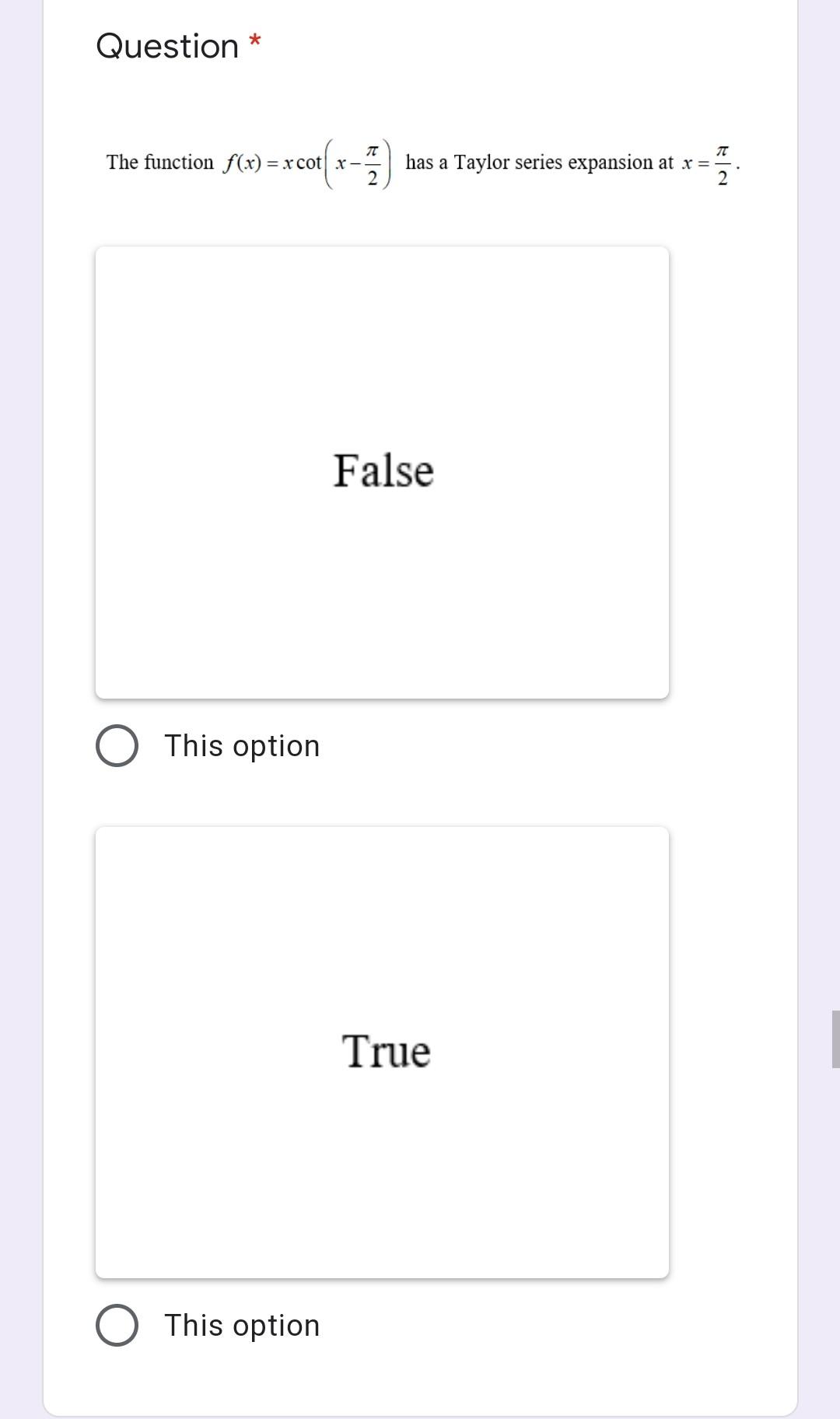 Solved Question * The function f(x) = x cotx - has a Taylor | Chegg.com