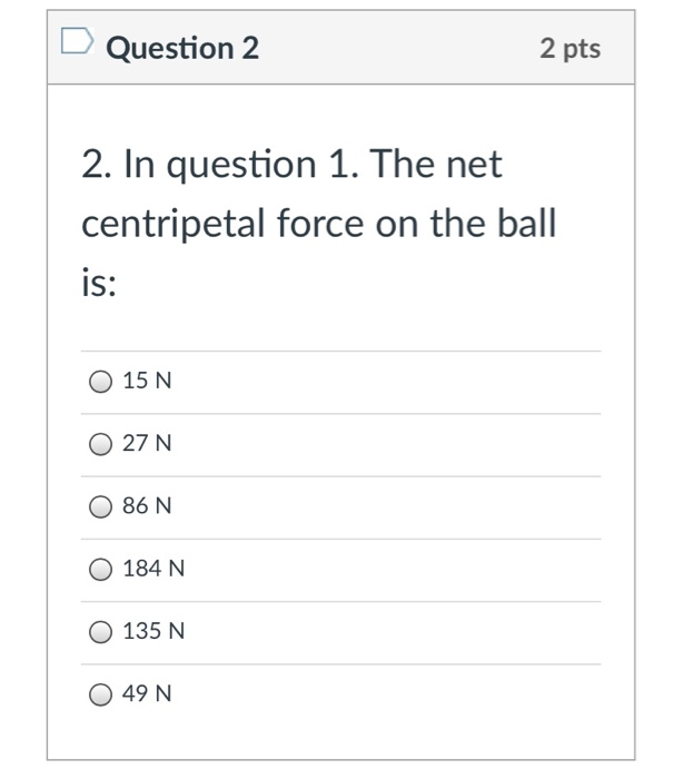 Solved 1. A ball on the end of a string is revolved at a | Chegg.com
