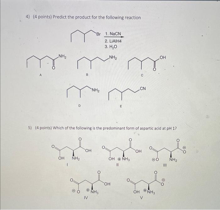 Solved 2) (4 points) Predict the major product for the | Chegg.com