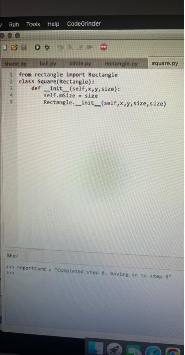 Solved 1 From Rectangle Import Rectangle 2 Class