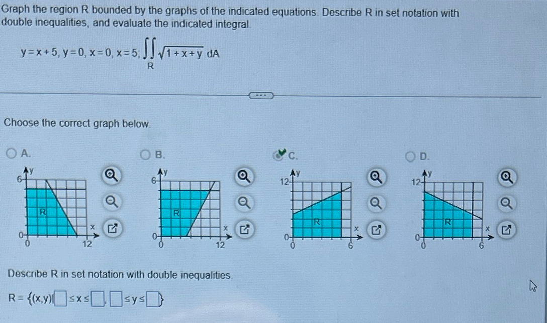 Solved Graph the region R ﻿bounded by the graphs of the | Chegg.com