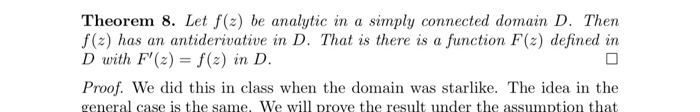 Solved Theorem 12. Let D be a simply connected domain and | Chegg.com